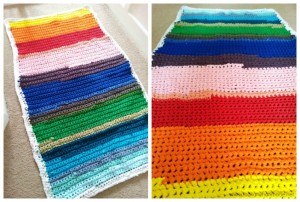 Crochet Rainbow Rag Rug
