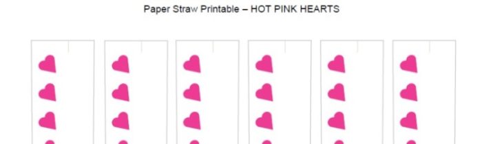 Valentine’s Day Paper Straw Templates