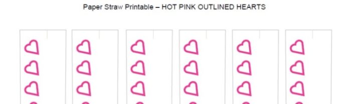 Valentine’s Day Paper Straw Templates