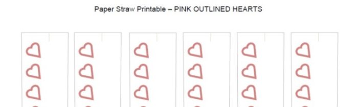 Valentine’s Day Paper Straw Templates