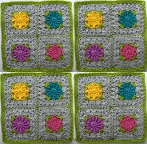 Joining Crochet Squares Part 5 Foursquares