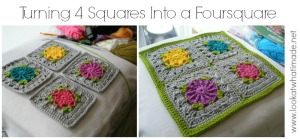 Joining Crochet Squares Part 5 Foursquares