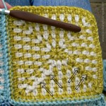 Two-Colour Linen Stitch Square
