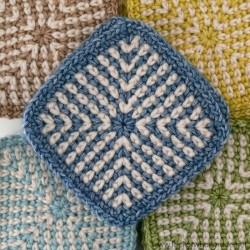 Two-Colour Linen Stitch Square