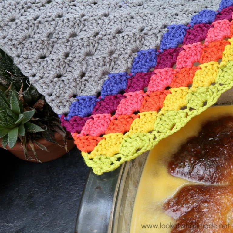 Simple Crochet Shells Dishcloth