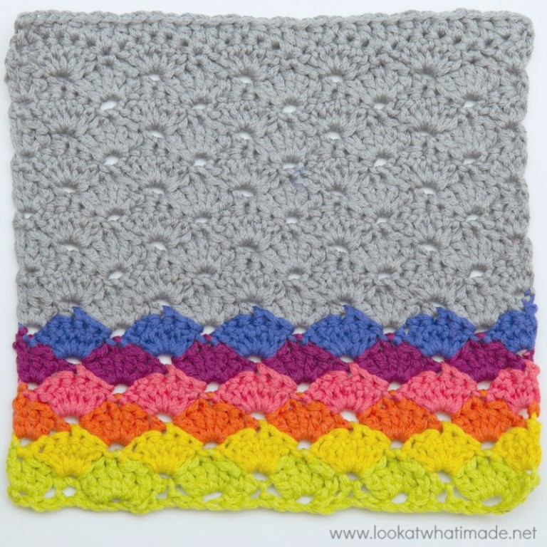 Simple Crochet Shells Dishcloth